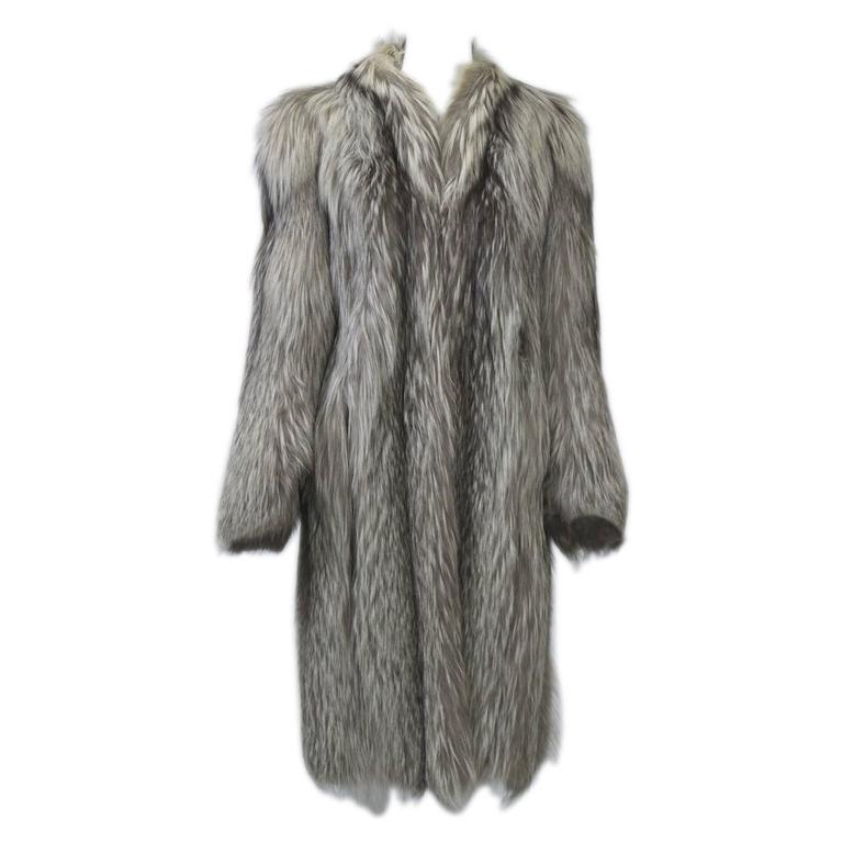 Vintage Silver Fox Coat at 1stDibs | vintage silver fox fur coat