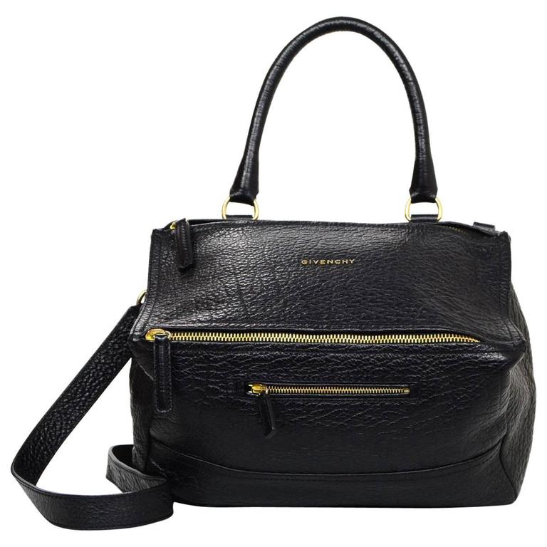 Givenchy Black Leather Medium Pandora Bag w/ Strap For Sale at 1stDibs