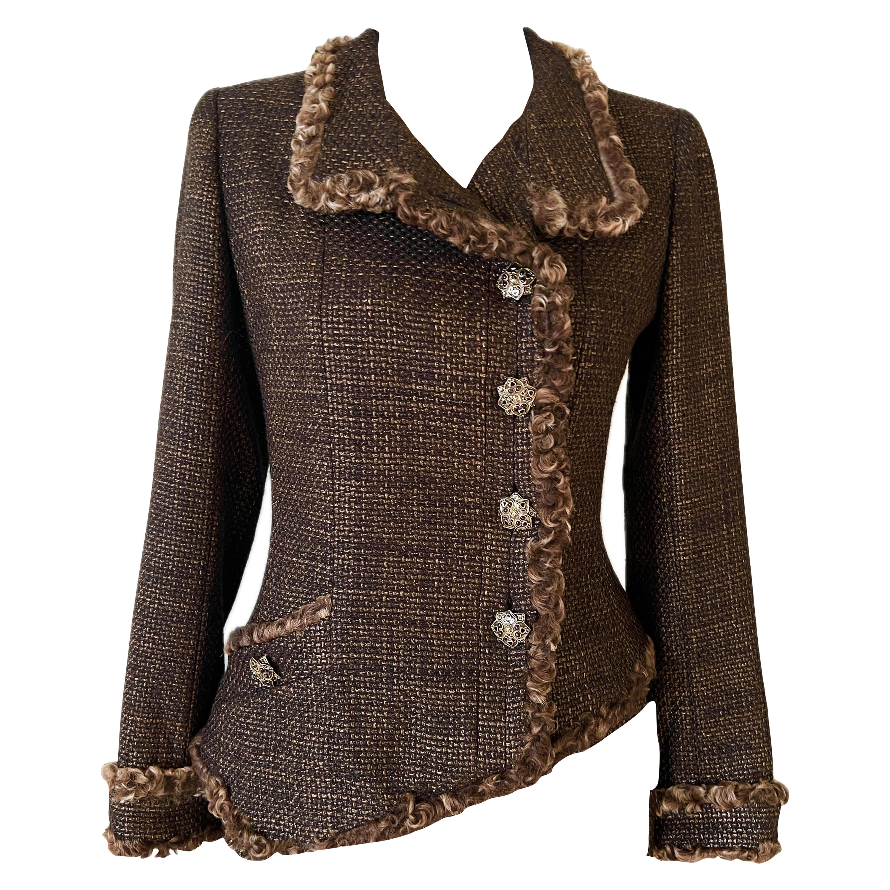 Chanel New CC Jewel Gripoix Buttons Tweed Jacket For Sale at 1stDibs