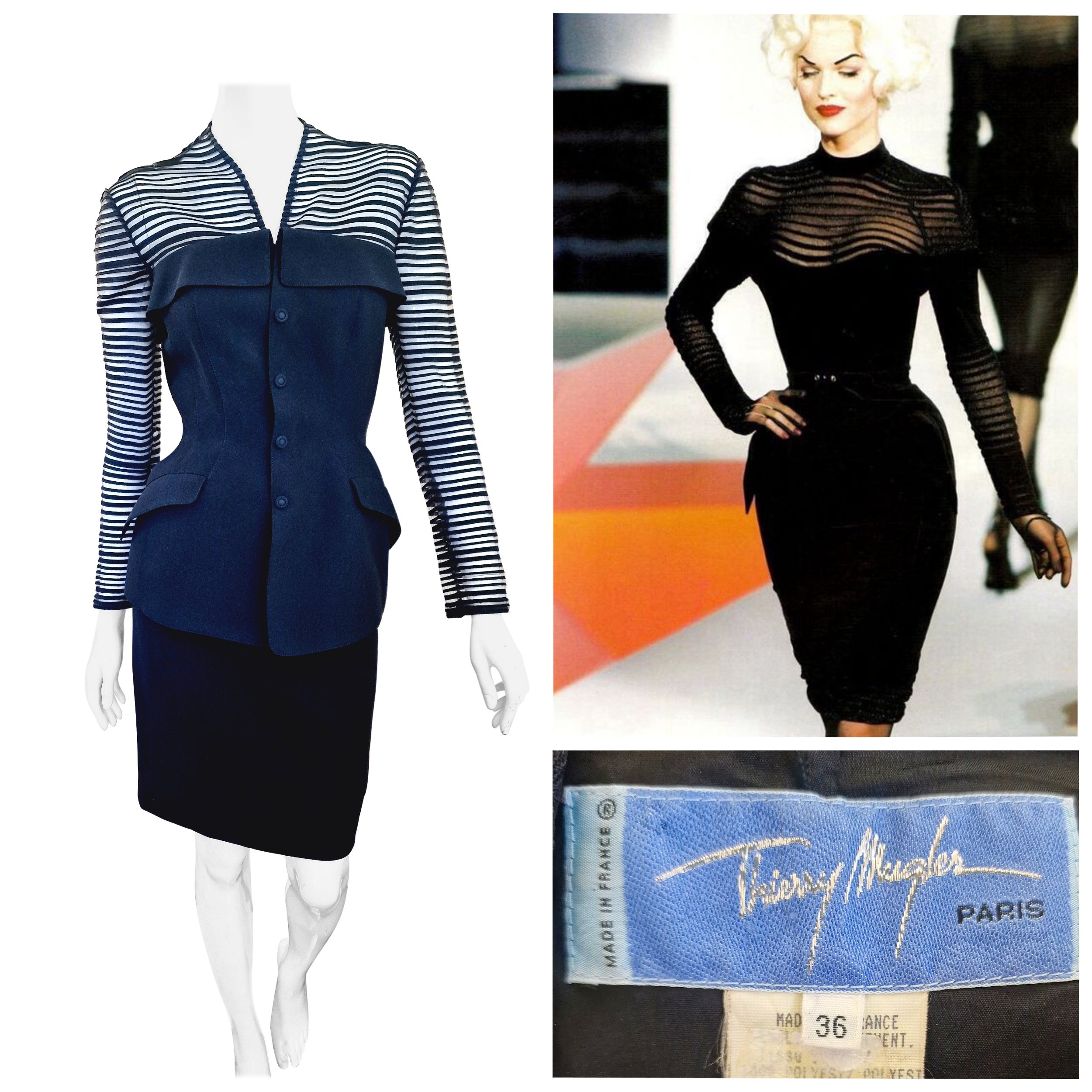 S/S 1990 Thierry Mugler Padded White Red Leather Space Age Motorcycle ...