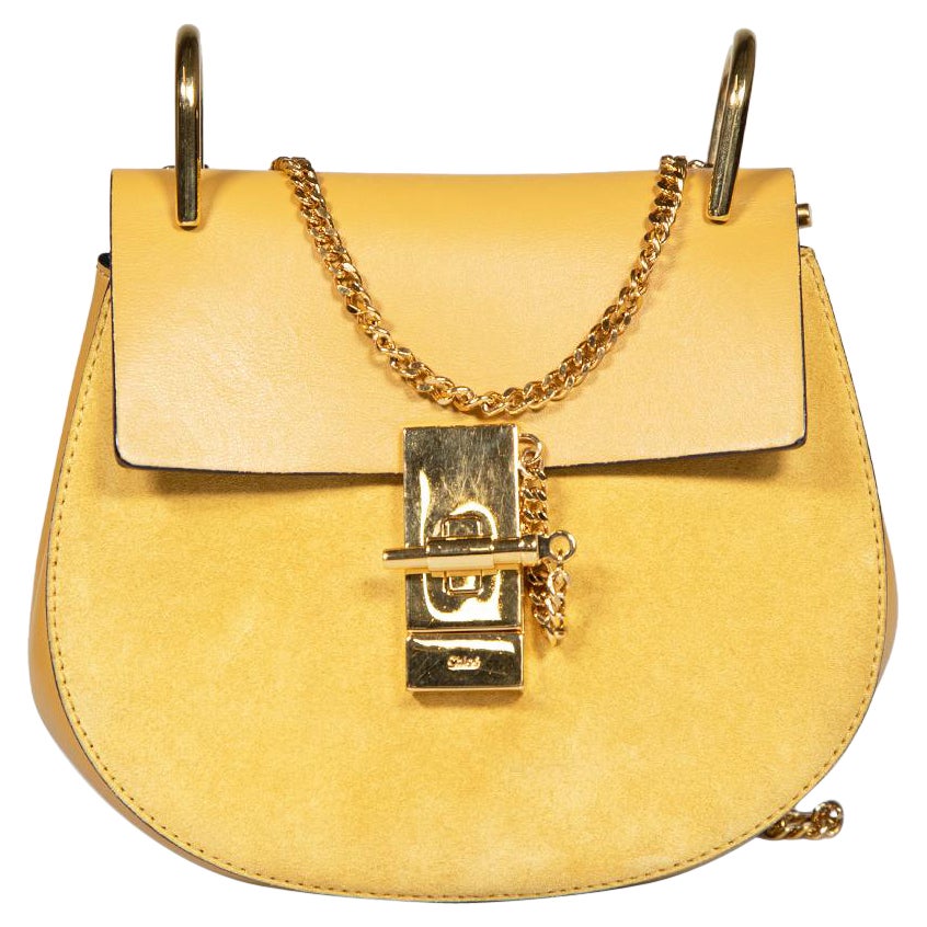 Chloé Yellow Suede Drew Crossbody Bag For Sale at 1stDibs