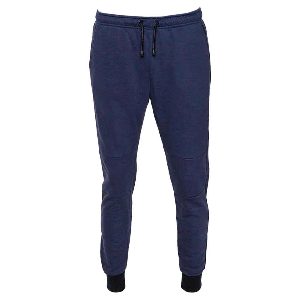 Fendi Navy Blue Knit Monster Eye Cuff Detail Track Pants L For Sale at ...