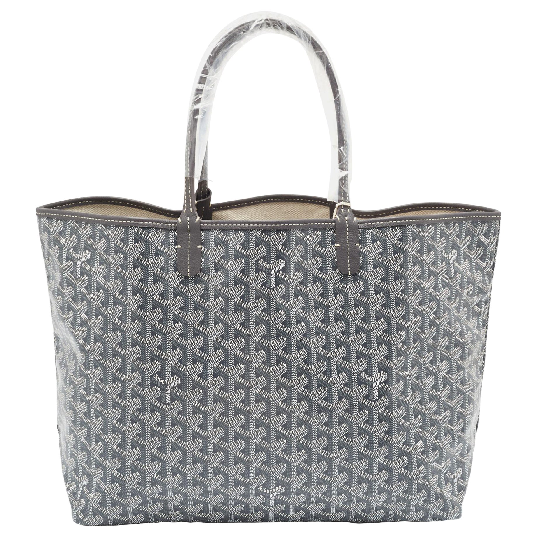 Goyard Grey Goyardine Coated Canvas and Leather Saint Louis PM Tote For ...