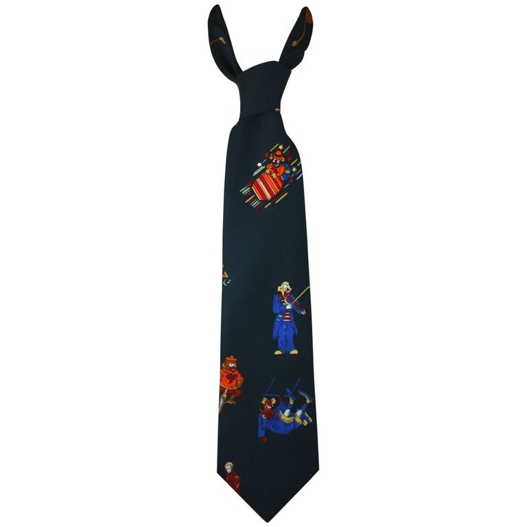 Schiaparelli Circus Collection Revival Wide Necktie at 1stDibs