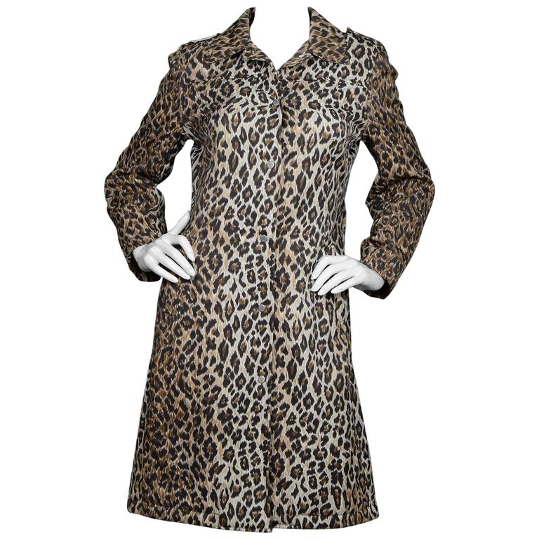 Dolce and Gabbana Leopard Print Peacoat sz IT42 For Sale at 1stDibs ...