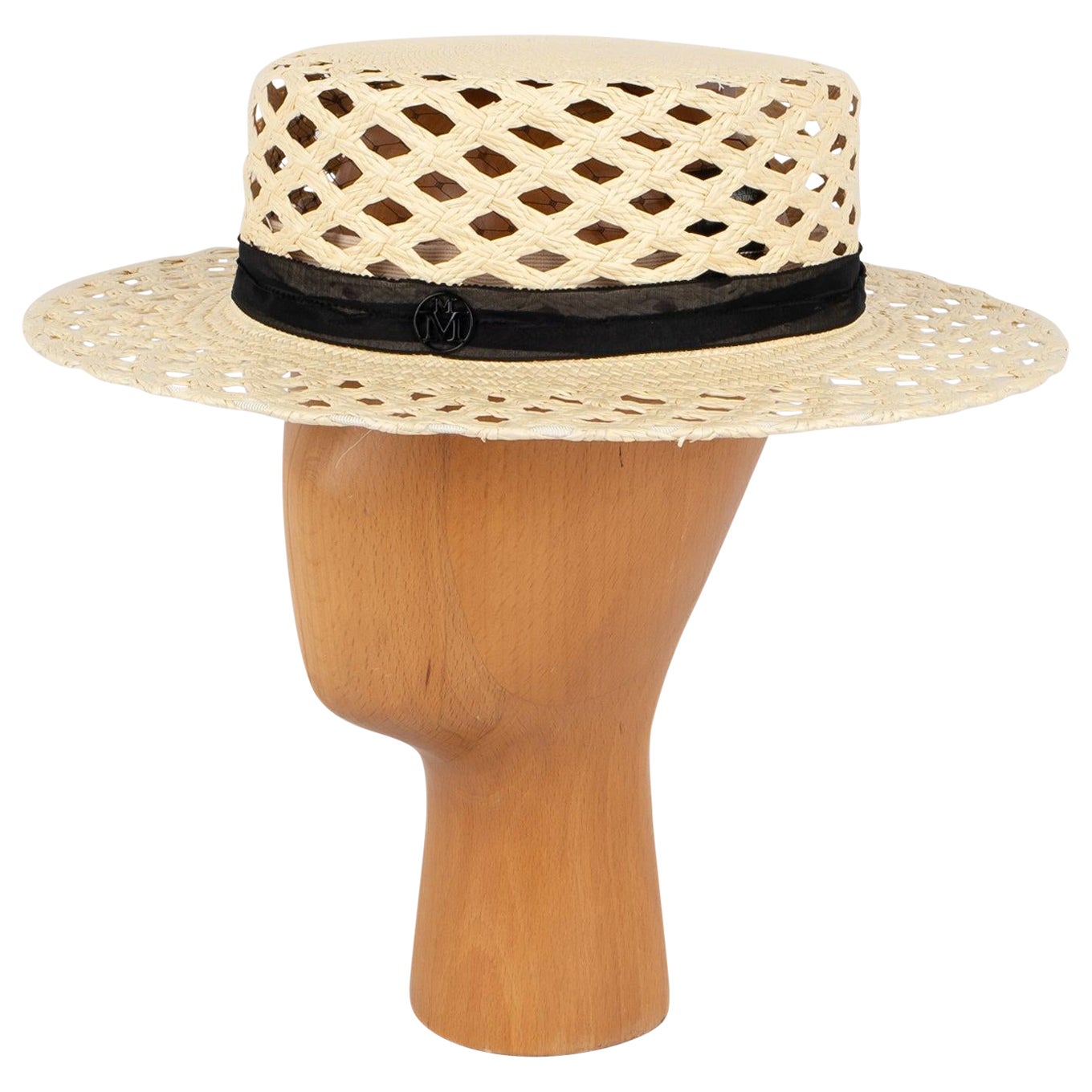 Maison Michel Hat with Classic Brisa Weave For Sale at 1stDibs