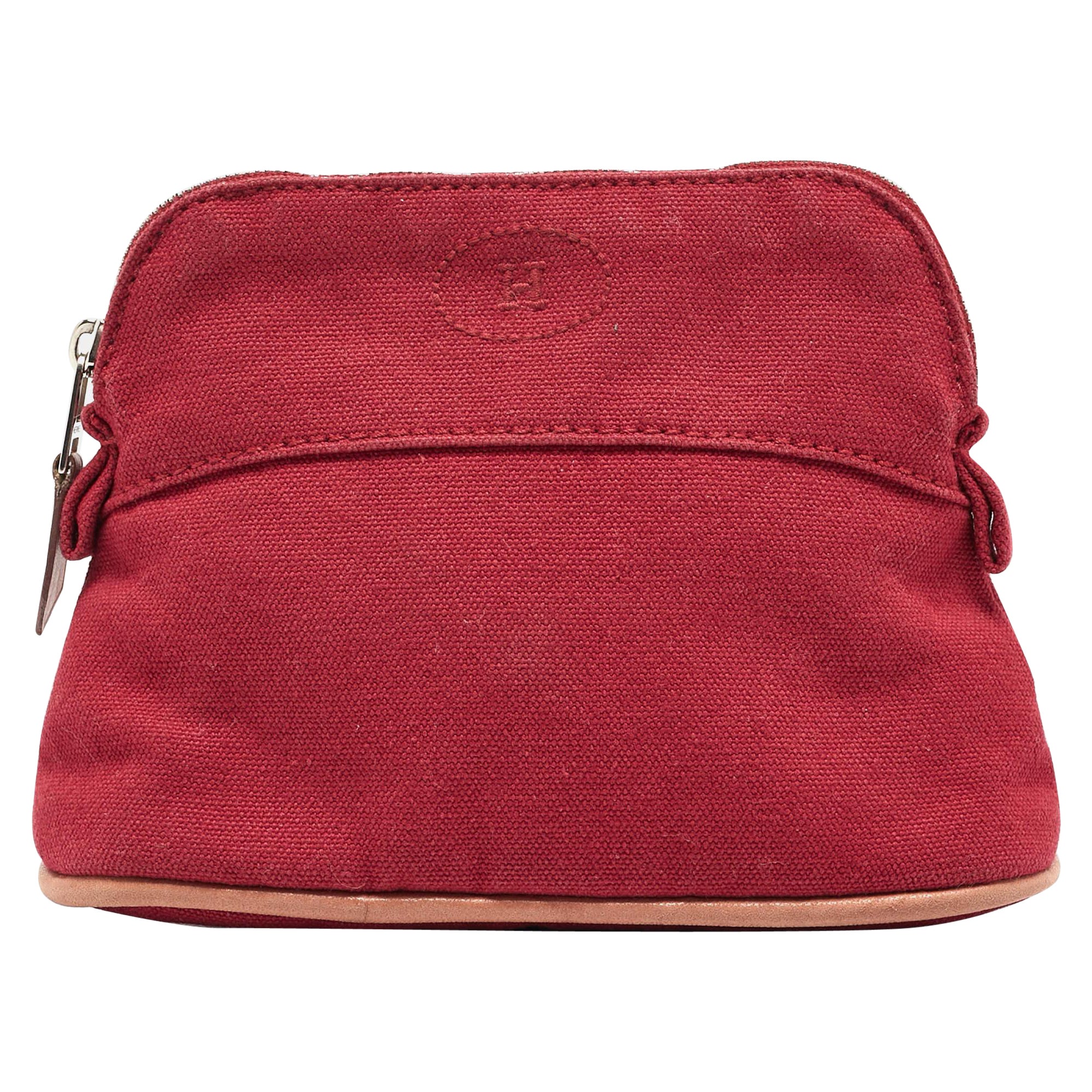 Hermes Rouge Canvas Mini Mini Bolide Case For Sale at 1stDibs