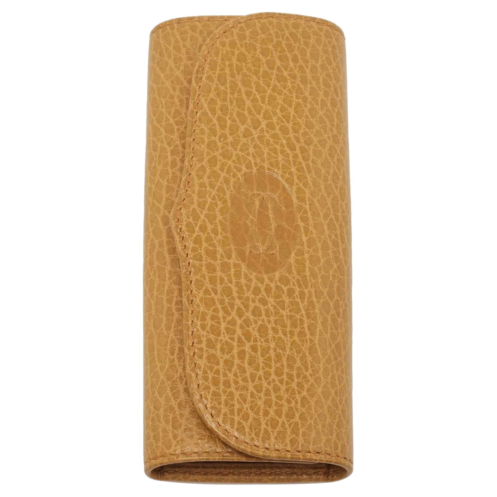 Cartier Tan Leather 4 Key Holder For Sale at 1stDibs