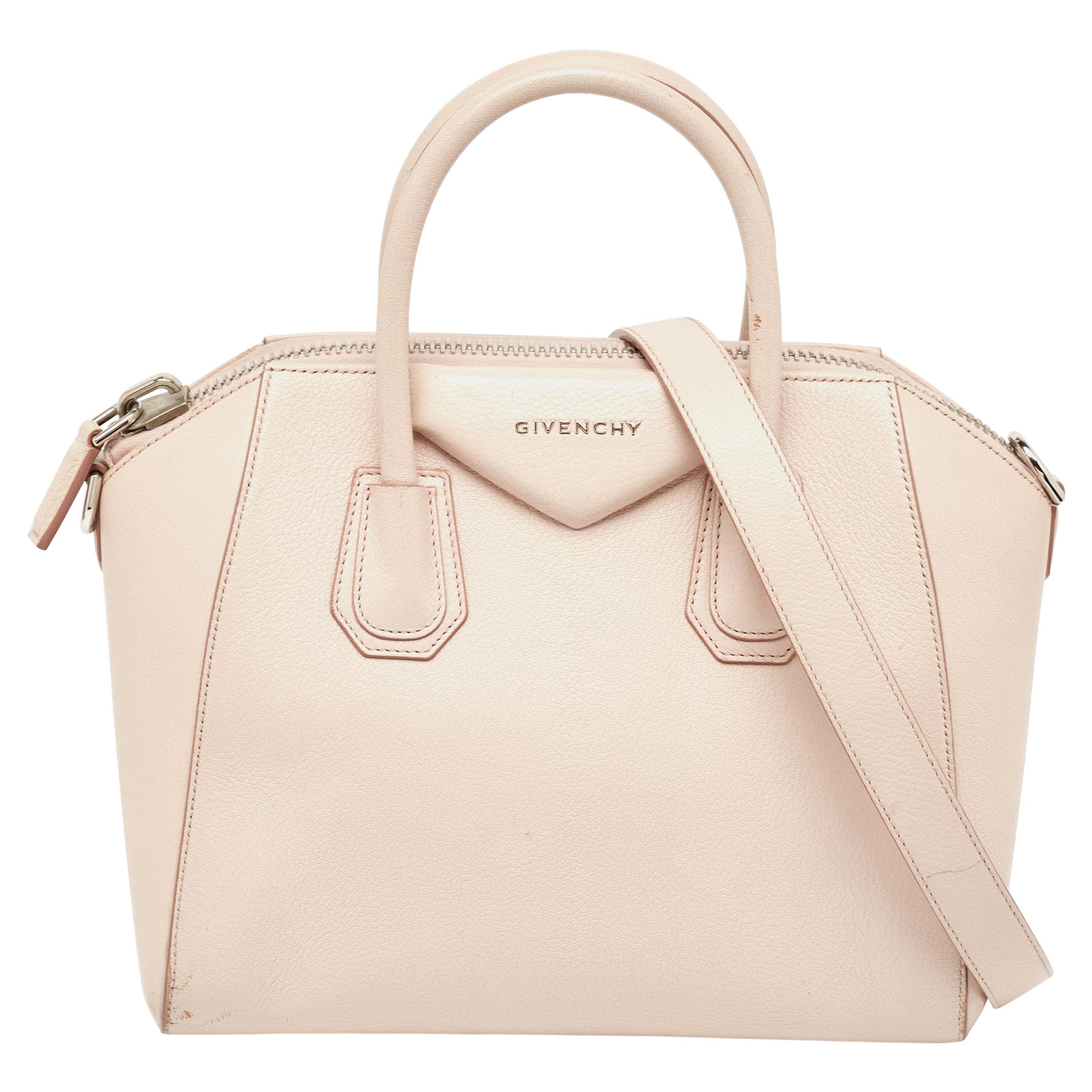Givenchy Light Pink Leather Small Antigona Satchel For Sale at 1stDibs