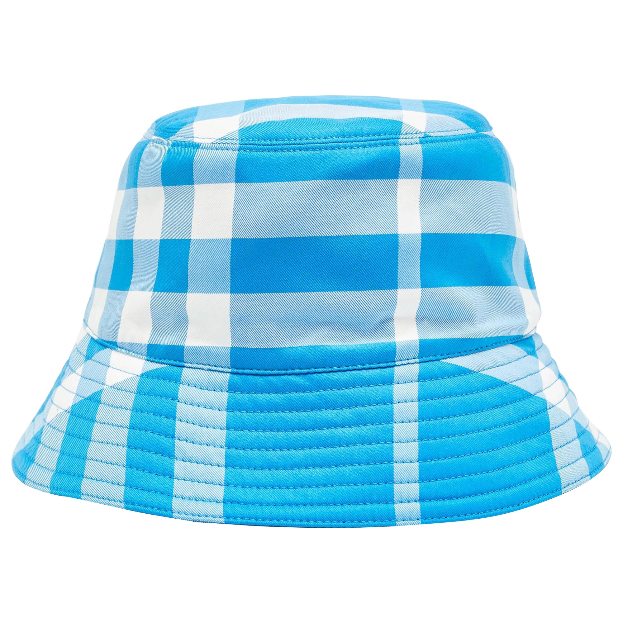 Burberry Cotton Checked Bucket Hat M For Sale at 1stDibs