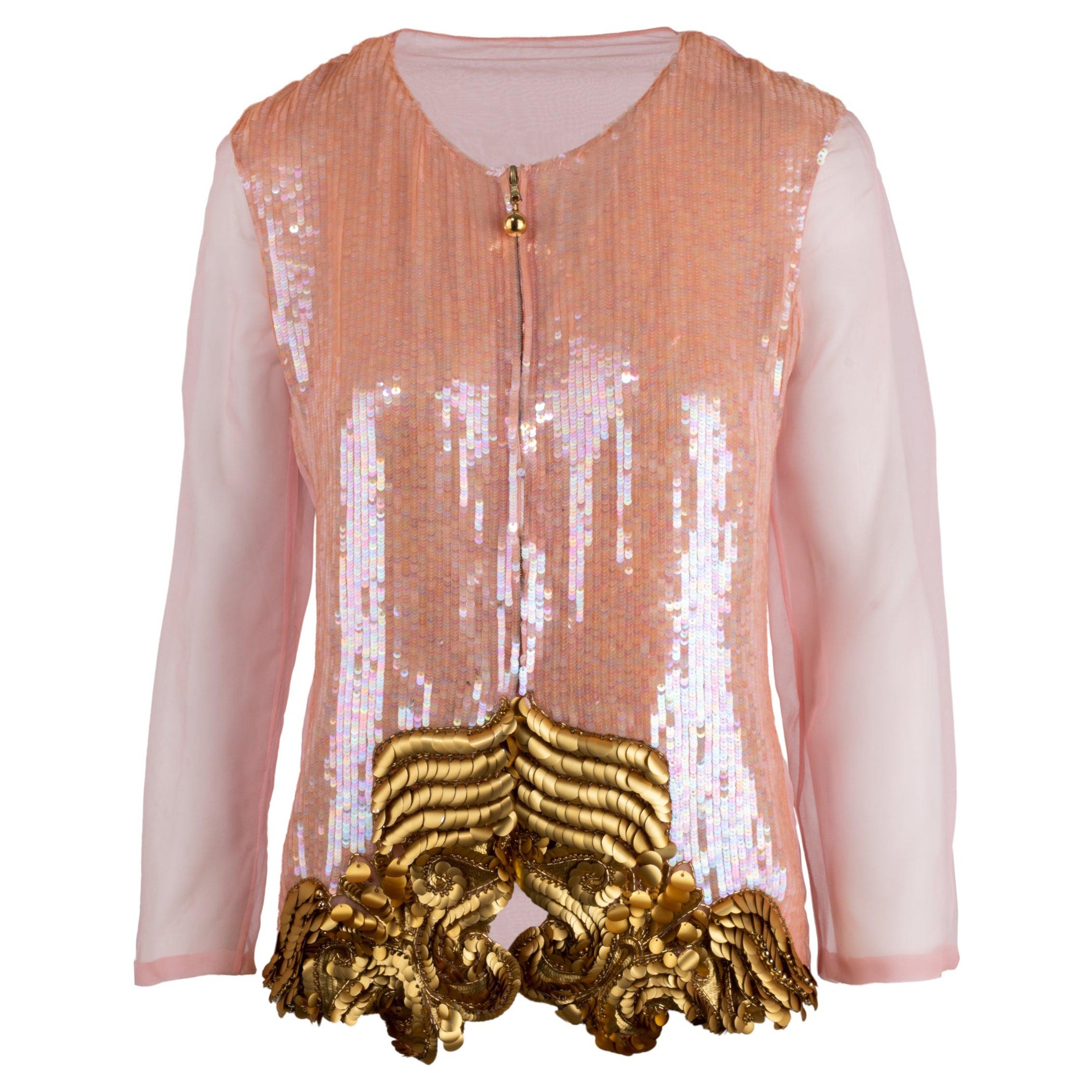 Gianfranco Ferré Sequined Sheer Jacket - '90s For Sale at 1stDibs