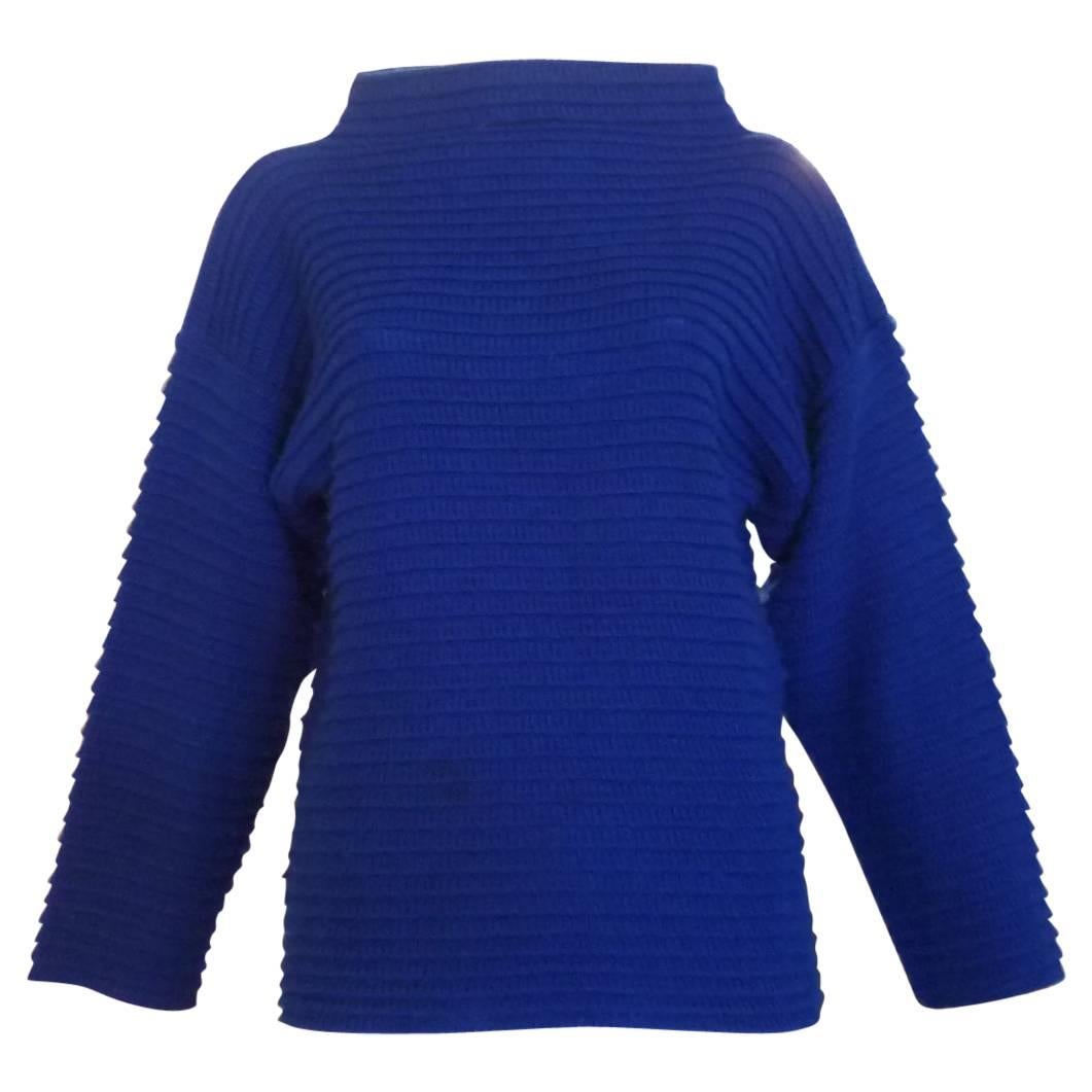 1970s Mary Quant Cobalt Blue Sweater (s) at 1stDibs