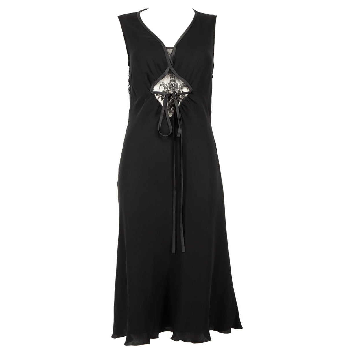 Melissa Odabash Black Pocket Detail Belted Dress Size M For Sale at 1stDibs