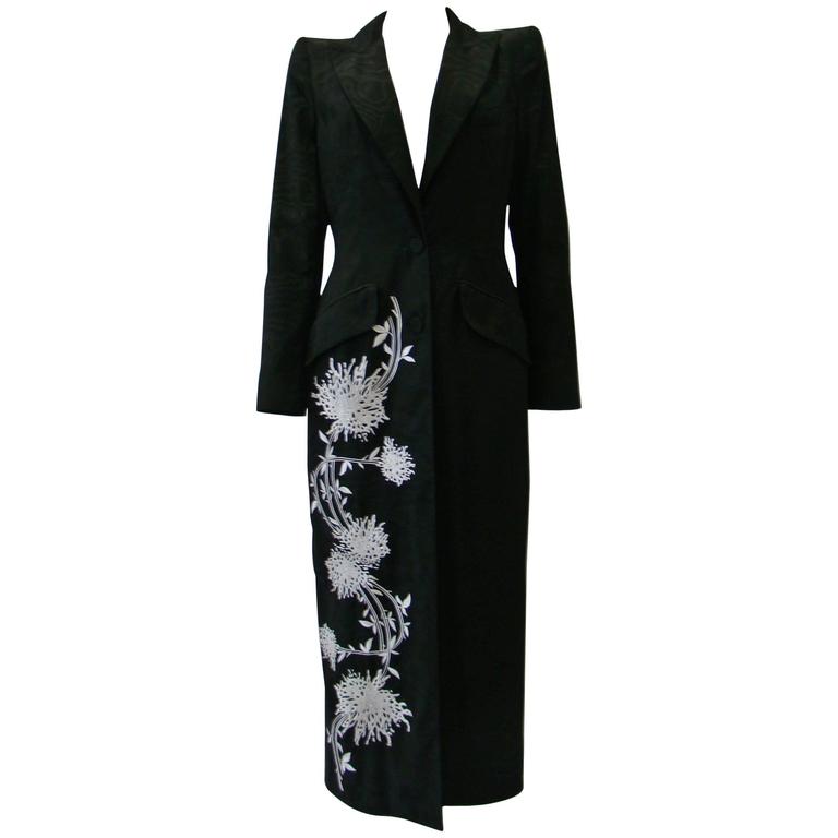 Angelo Mozzillo Embroidered Evening Frock Coat, Fall 1998 For Sale at ...