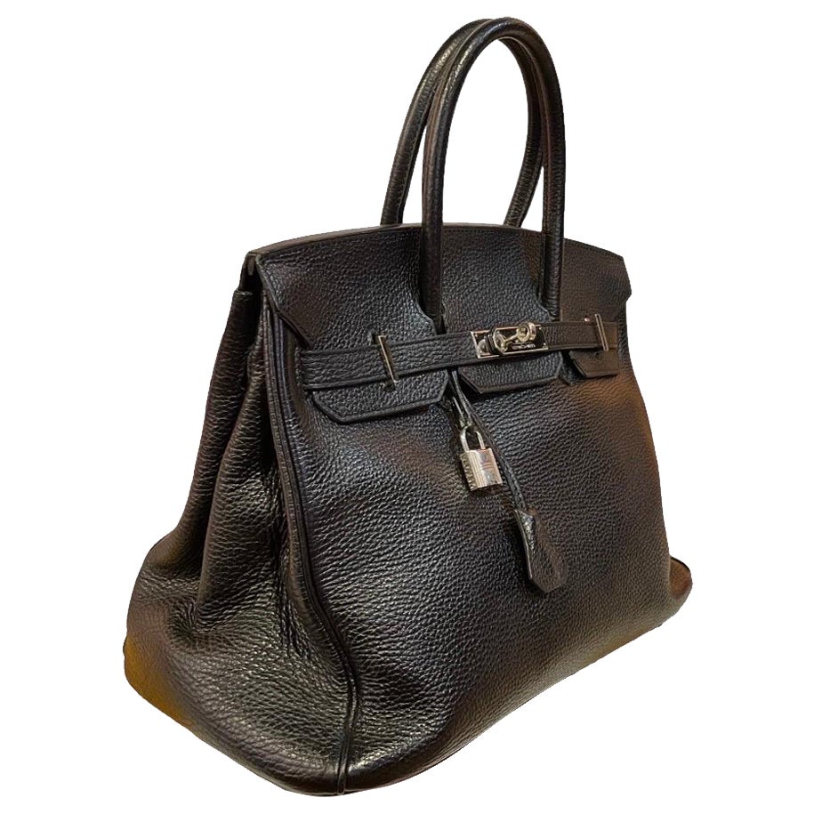 Hermès Black Birkin Leather Bag For Sale at 1stDibs