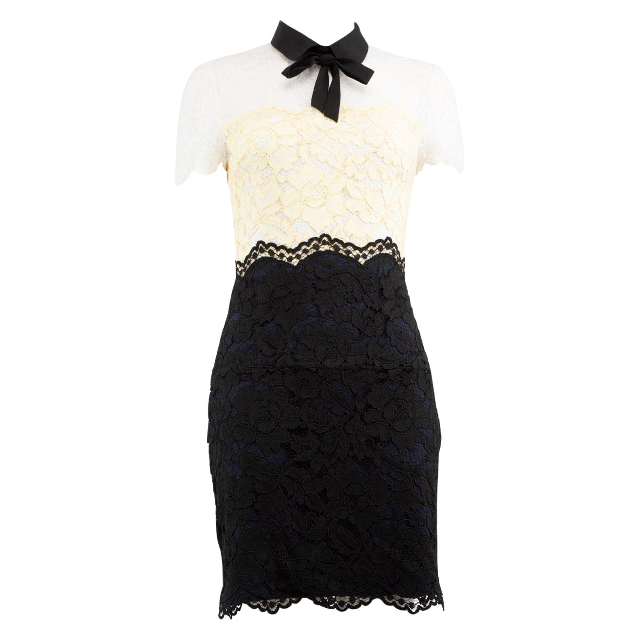 Sandro Lace Pattern Mini Dress Size S For Sale at 1stDibs