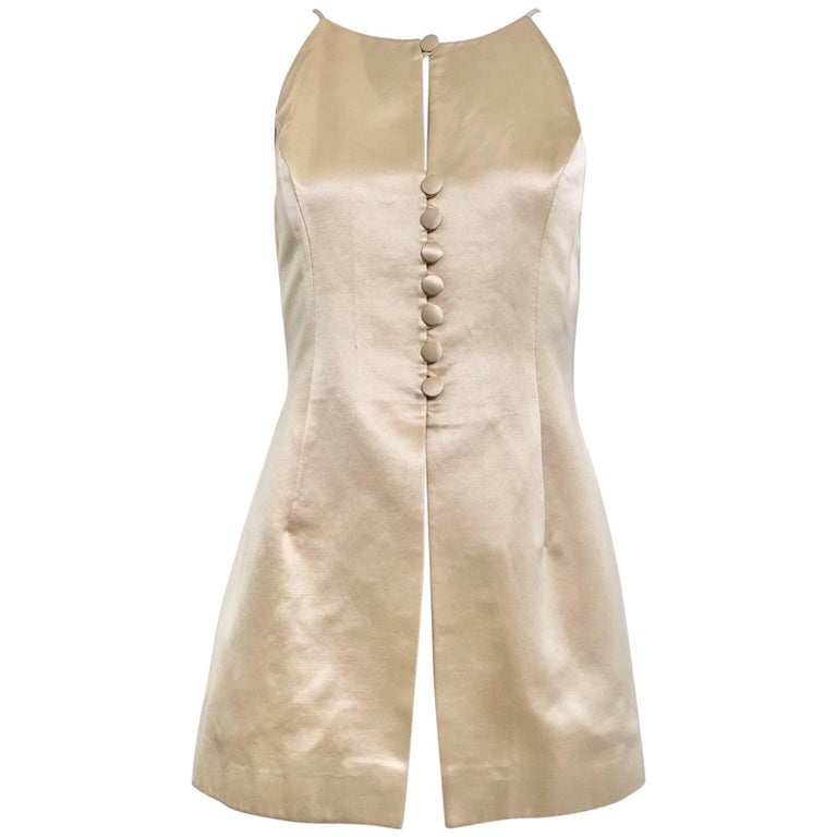 90s Sophie Sitbon Cream silk top at 1stDibs