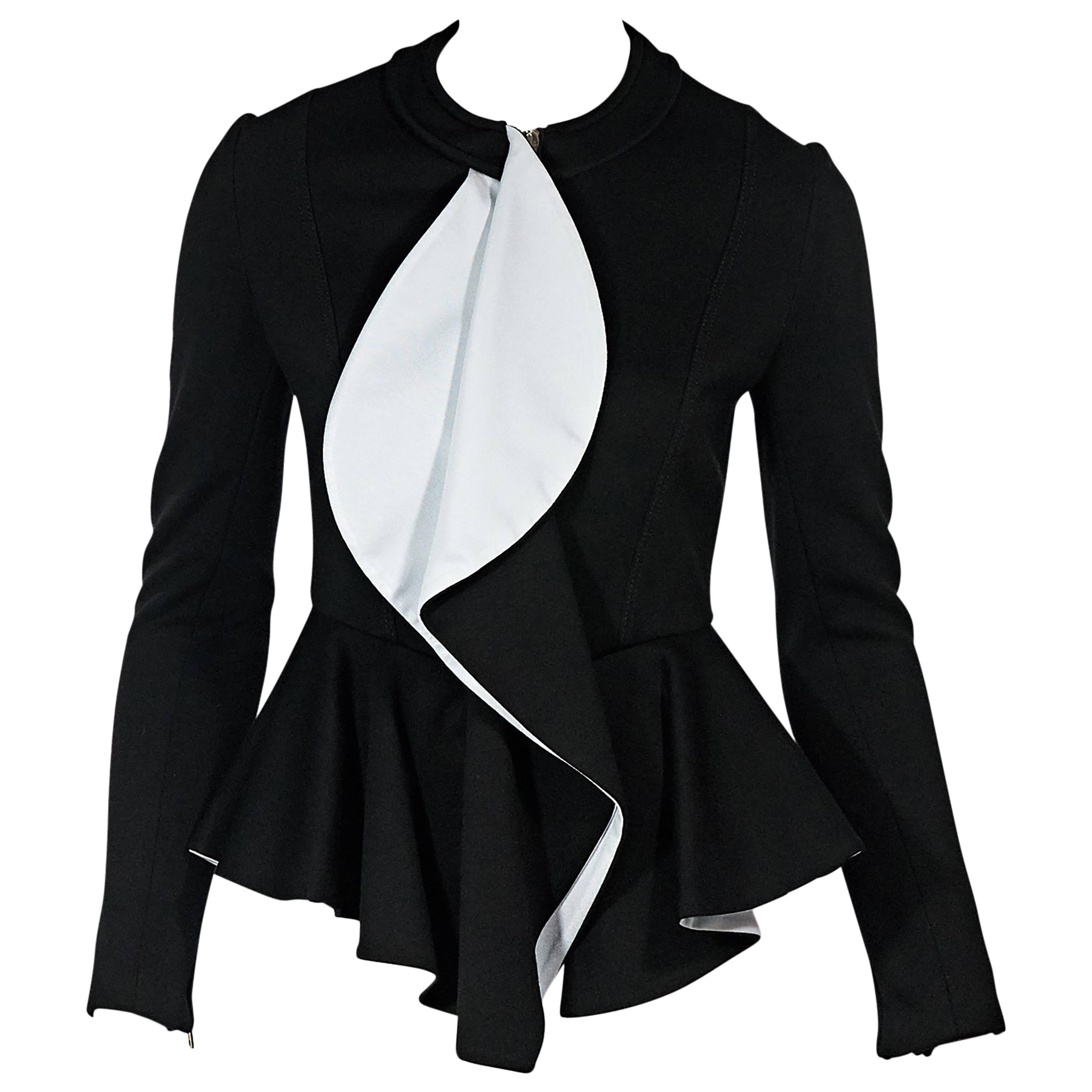 Black and White Givenchy Ruffle Jacket For Sale at 1stDibs | white ...