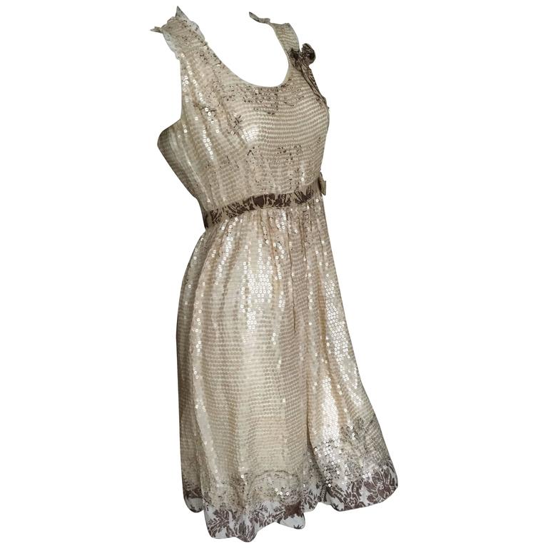 Miu Miu Sweet Sequin Babydoll Dress For Sale at 1stDibs