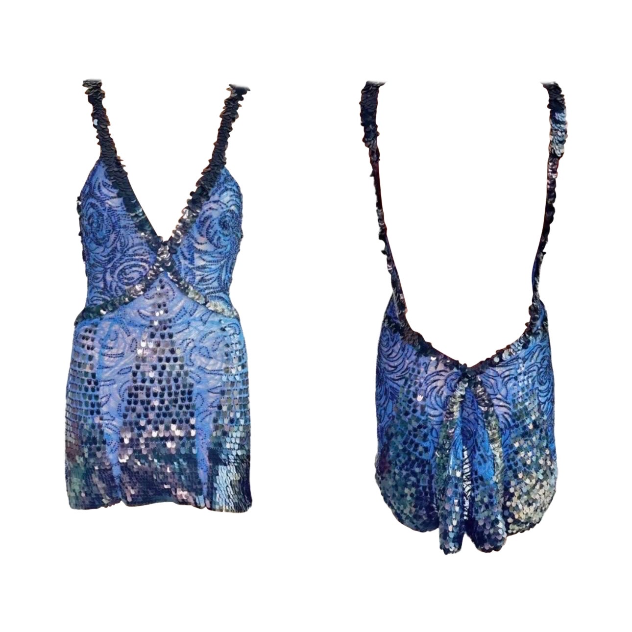 Atelier Gianni Versace Couture F/W 2001 Runway Embellished Sheer Lace ...