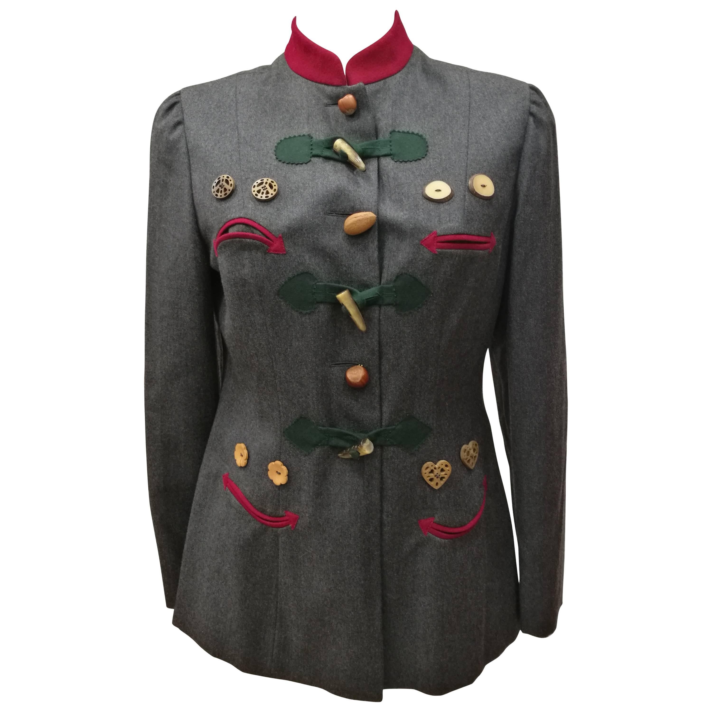 Iconic Moschino Smiley Face with Nuts Jacket at 1stDibs