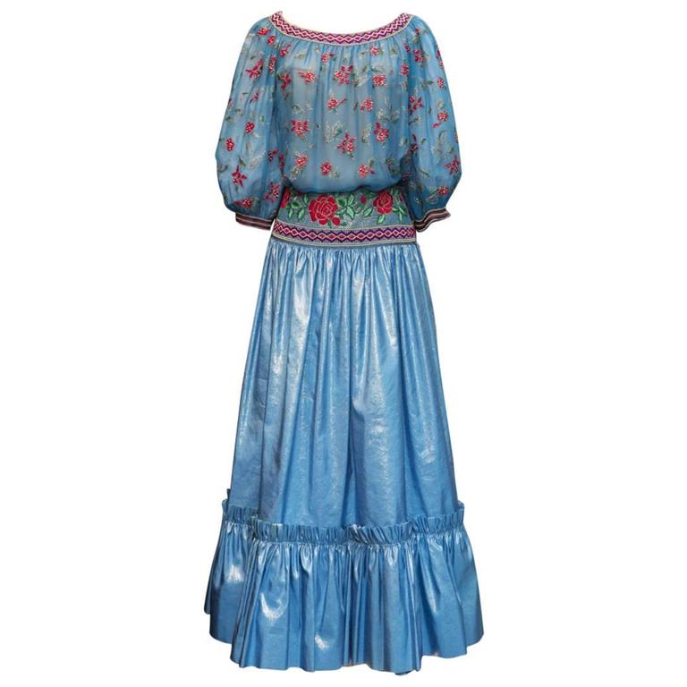 1977 Rare Yves Saint Laurent Haute Couture Spanish Collection Ensemble ...