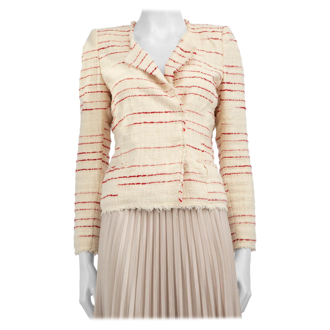 Isabel Marant Isabel Marant Etoile Ecru Striped Tweed Jacket Size L For ...
