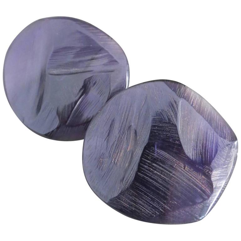 Danish Monies Gerda Lynggaard Lucite Earrings For Sale at 1stDibs