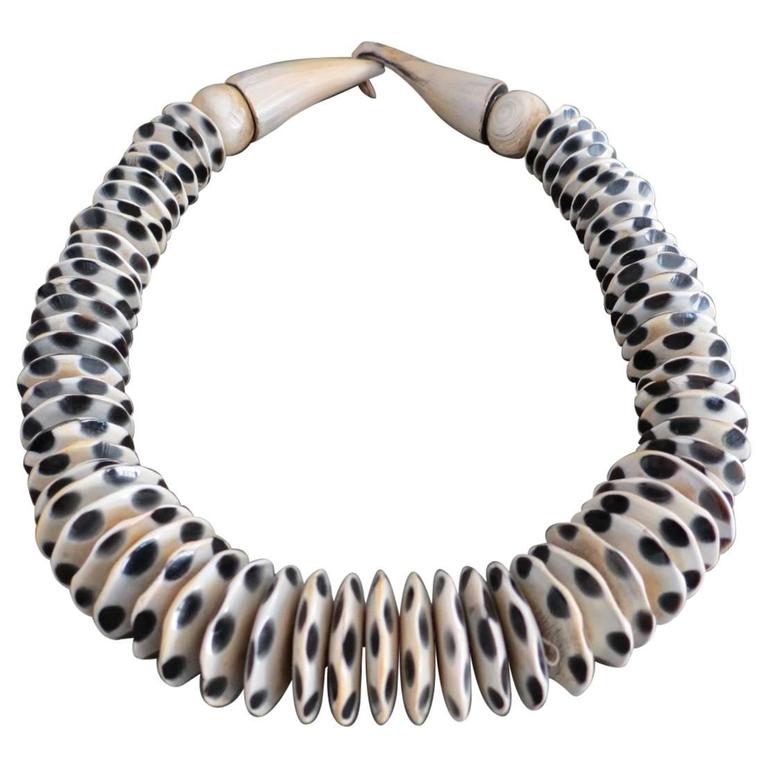 Danish Monies Gerda Lynggaard Horn Necklace at 1stDibs