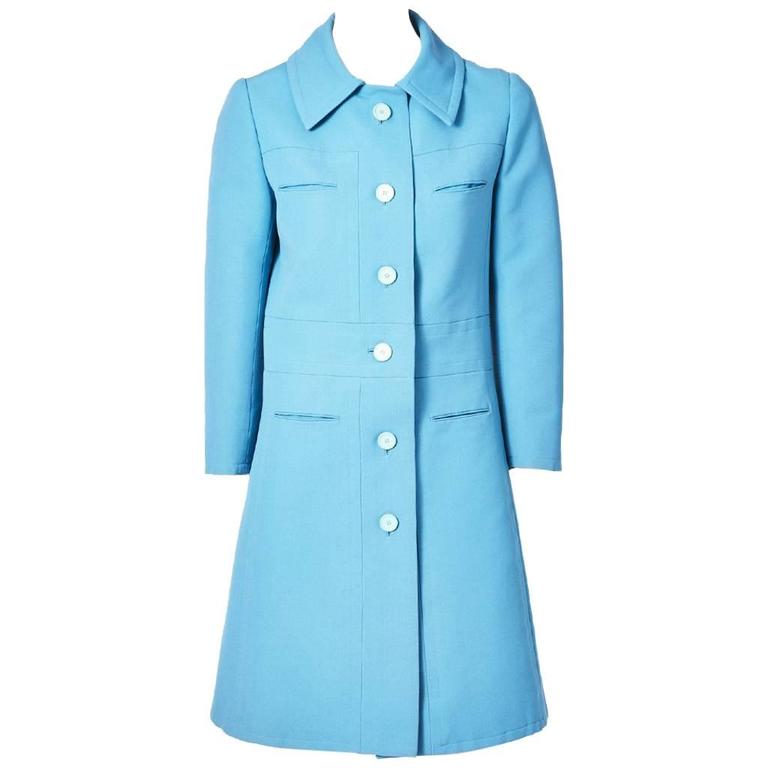 Nina Ricci Robins Egg Blue Spring Coat at 1stDibs