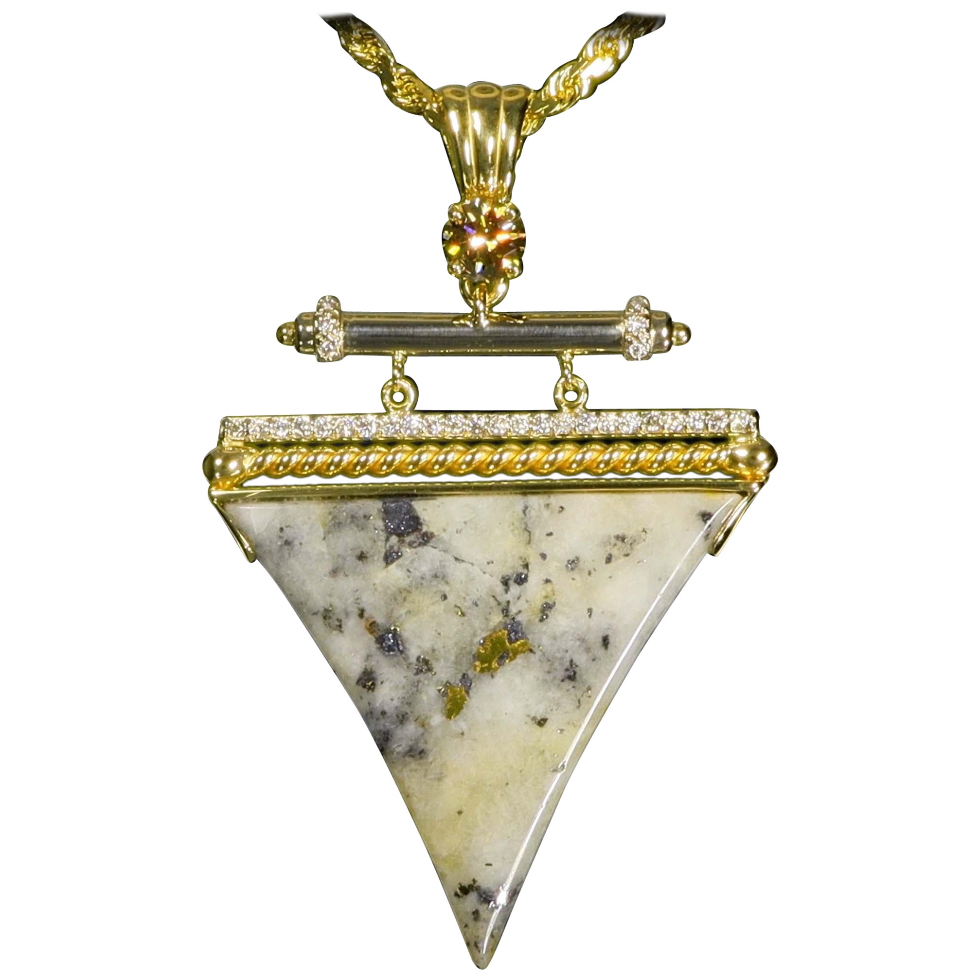 Cody Stone 52.30 Ct Golden Trilogy Natural Gold in Quartz High Jewelry ...