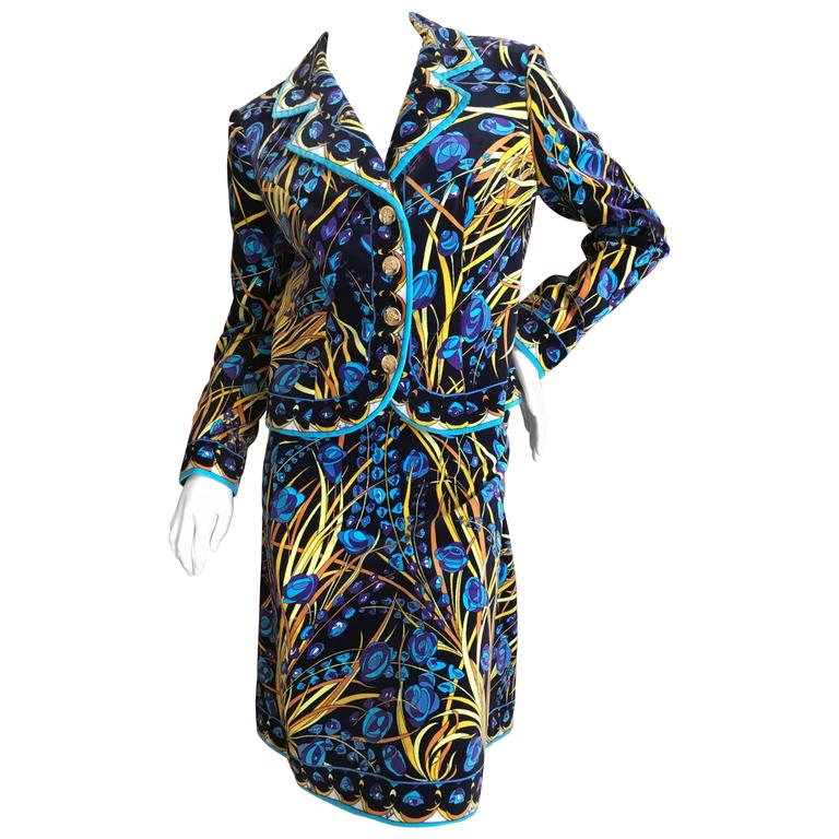 Emilio Pucci 1960's Cotton Velvet Suit from Saks Fifth Avenue Pristine ...