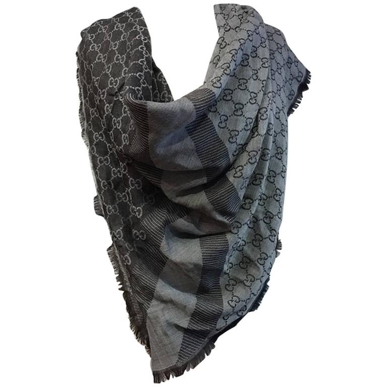 Gucci oversized shawl stole wool silk For Sale at 1stDibs