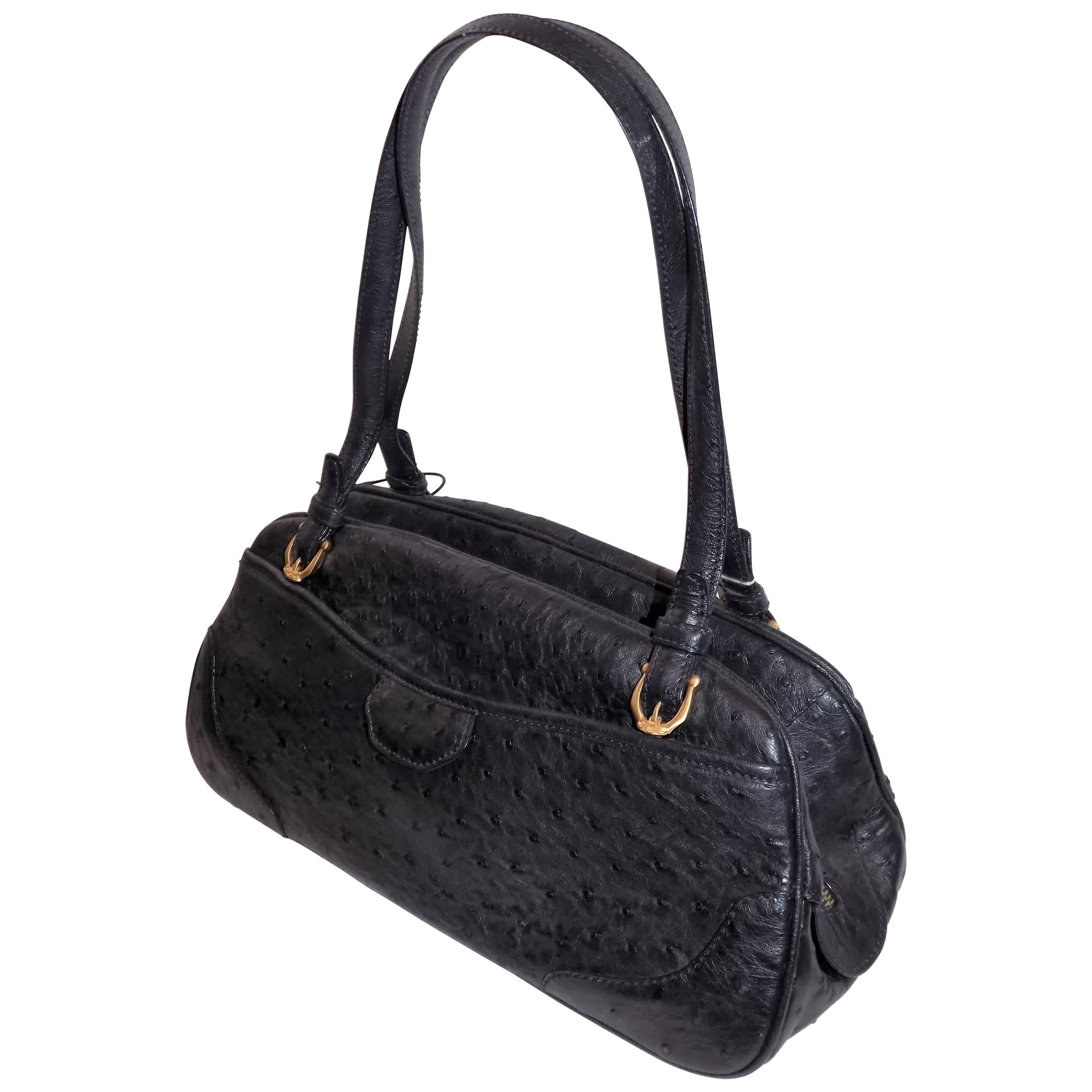 CeCe Cord Bag black ostrich at 1stDibs | cece cord handbags