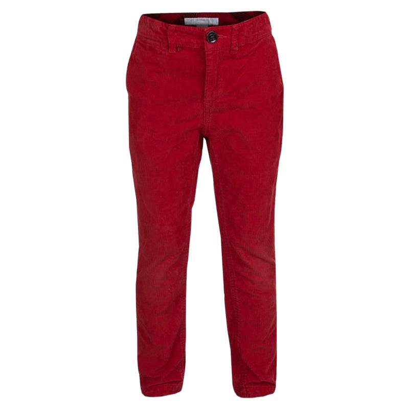 Burberry Children Red Corduroy Trousers 6 Yrs For Sale at 1stDibs