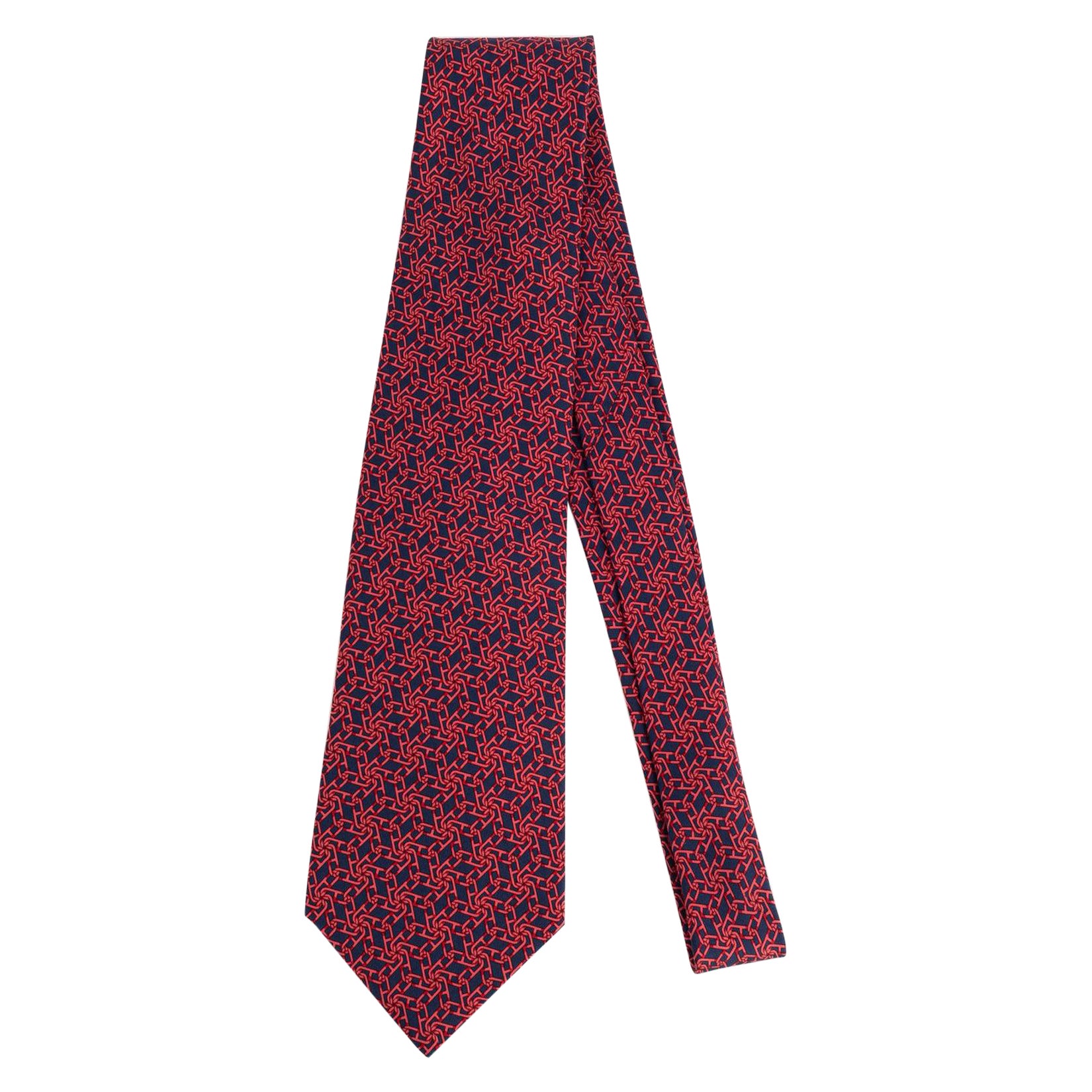 Chanel Mesh Tie Black and Red Silk Mesh Tie For Sale at 1stDibs