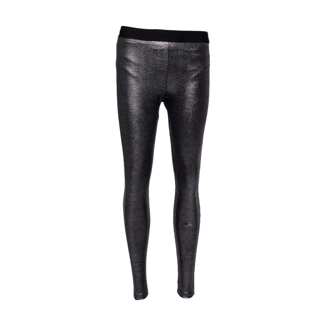 David Lerner Metallic Coated Knit Leggings L For Sale at 1stDibs