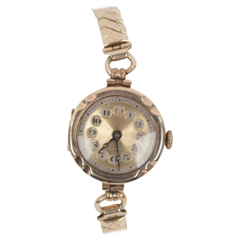 VINTAGE 1930s Gold 375 English LADIES WRIST WATCH at 1stDibs | 1930s ...