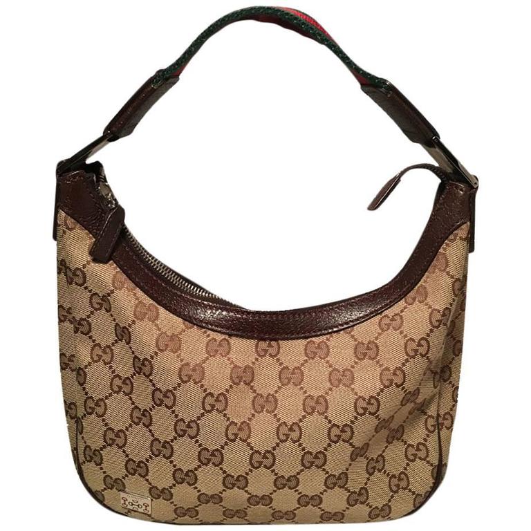 Gucci Monogram Canvas Mini Handbag For Sale at 1stDibs