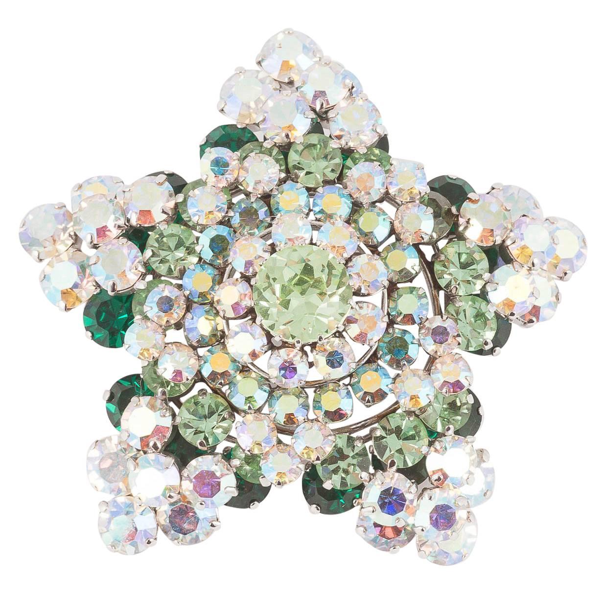 Incredibly bold multi dimentional Austrian brooch, 1950s For Sale at ...