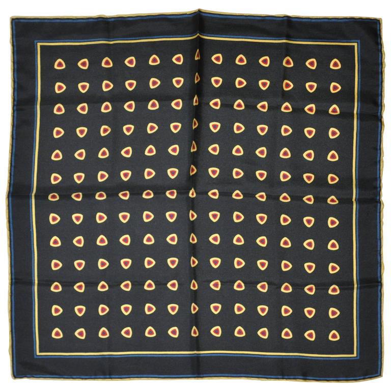 Handcraft Men's Multi-Color Silk Handkerchief For Sale at 1stDibs
