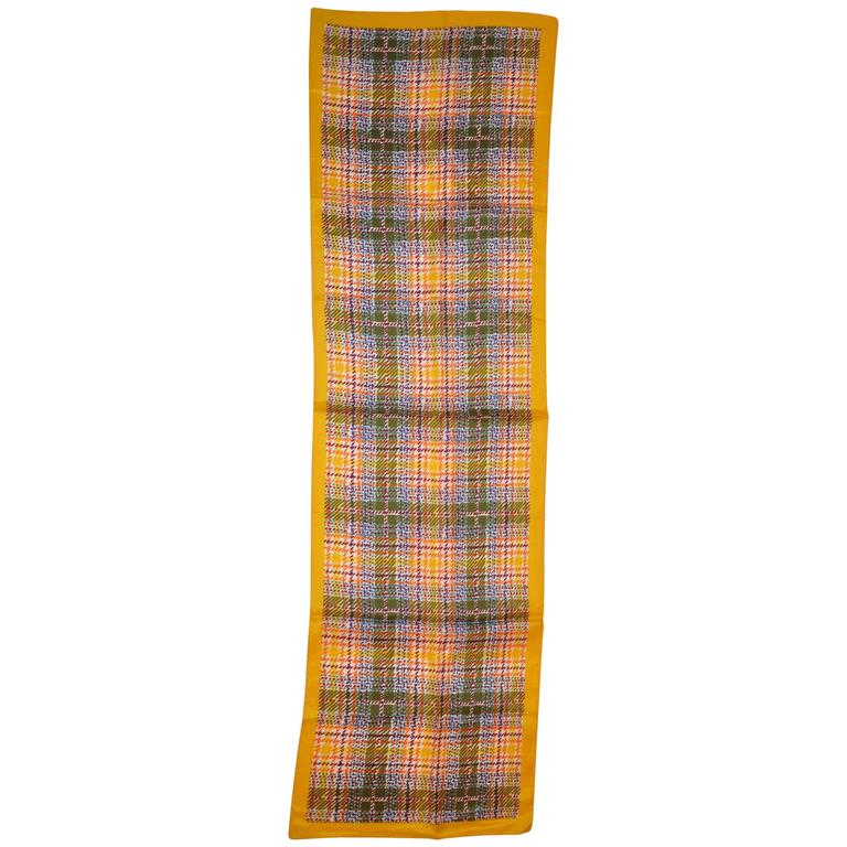 Bright Multi-Color Plaid Rectangle Scarf For Sale at 1stDibs