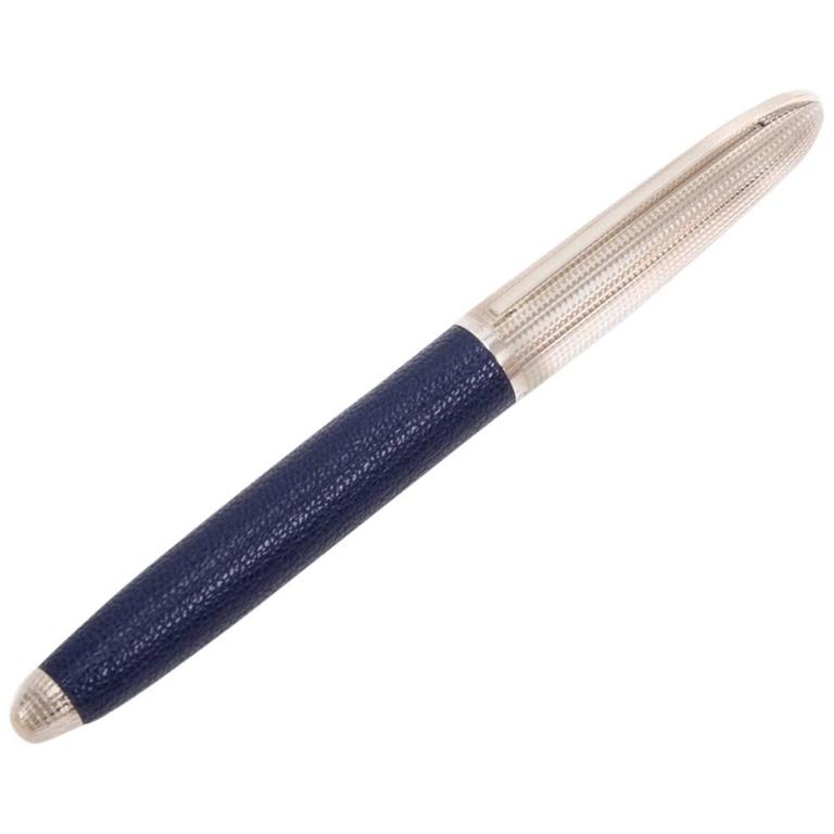 Louis Vuitton Doc Double Laque Navy x Silver Tone Ball Point Pen at 1stDibs