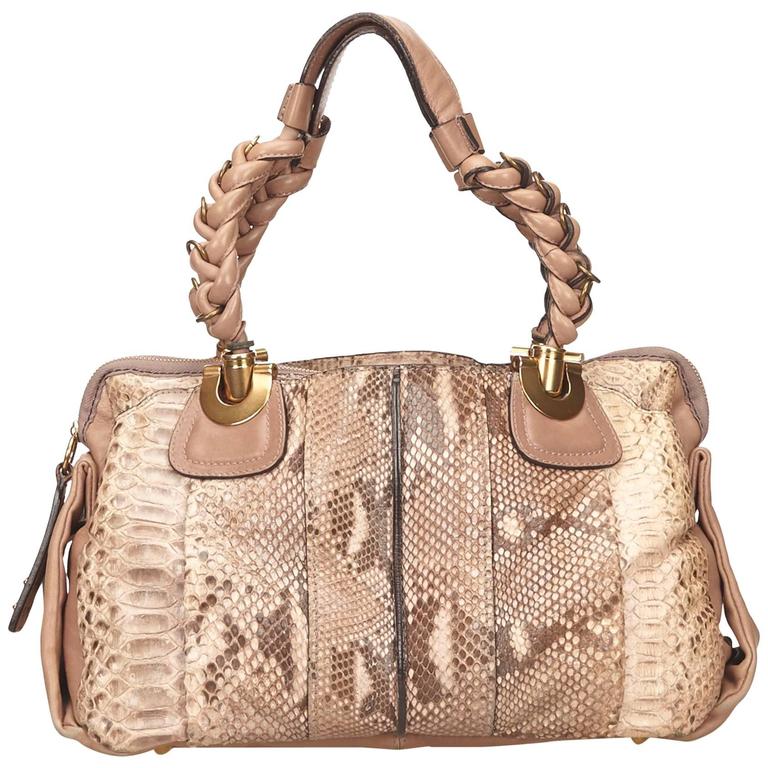Brown Chloé Python Heloise Bag For Sale at 1stDibs | chloe heloise bag