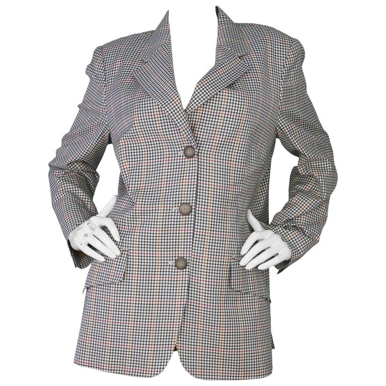 Bower Roebuck Plaid Riding Jacket sz US14 For Sale at 1stDibs