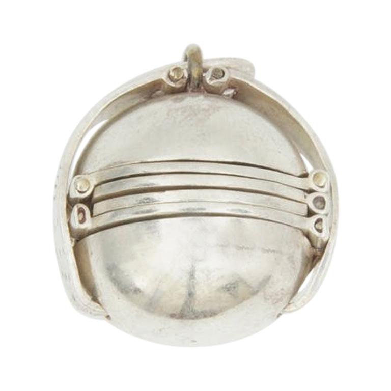 Folding Multi Photo Sterling Silver Ball Locket Pendant at 1stDibs ...