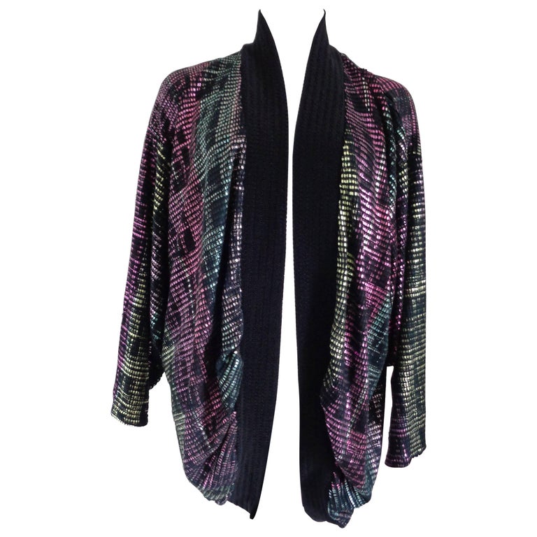 1970s Multicoloured Vintage Cardigan at 1stDibs