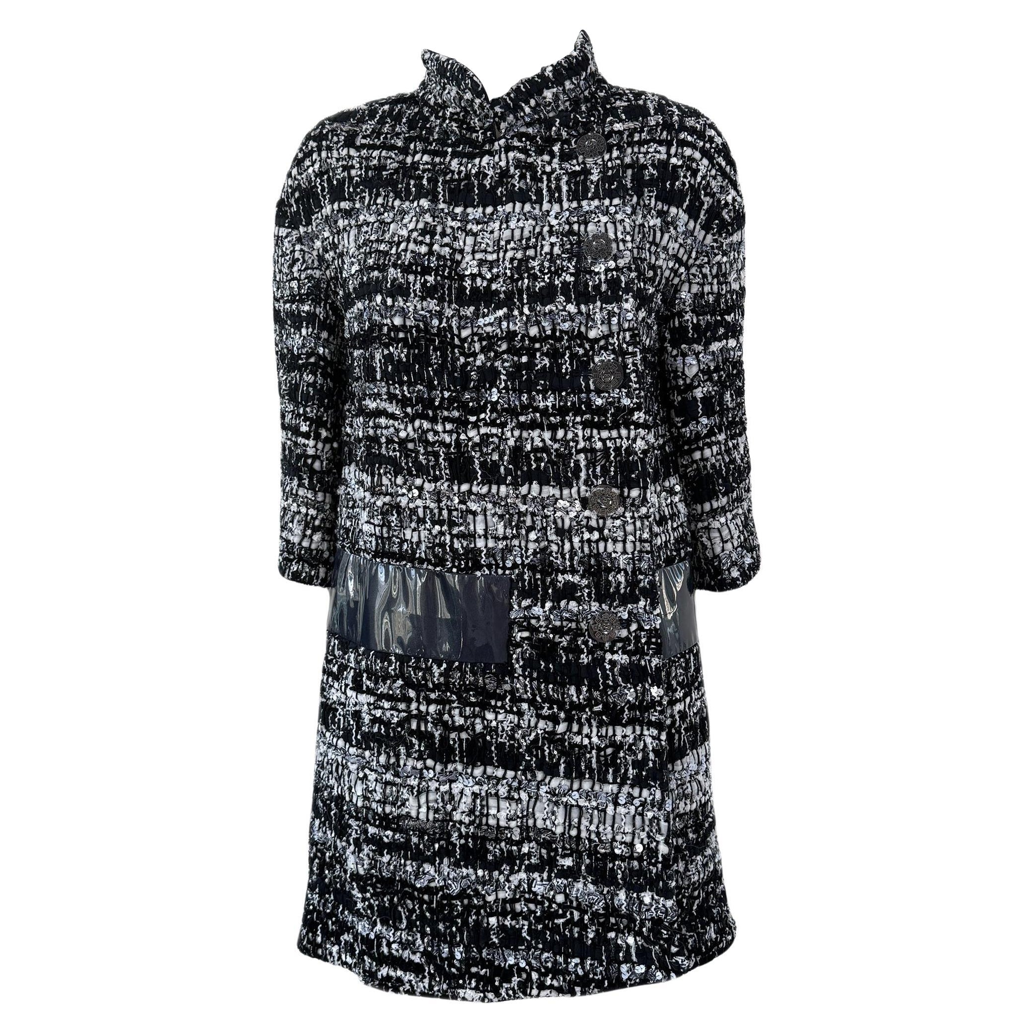 rare CHANEL 05A Fantasy Tweed CC button 4 pocket little black jacket ...