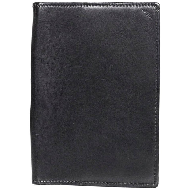 Hermes Black Leather Agenda Cover at 1stDibs