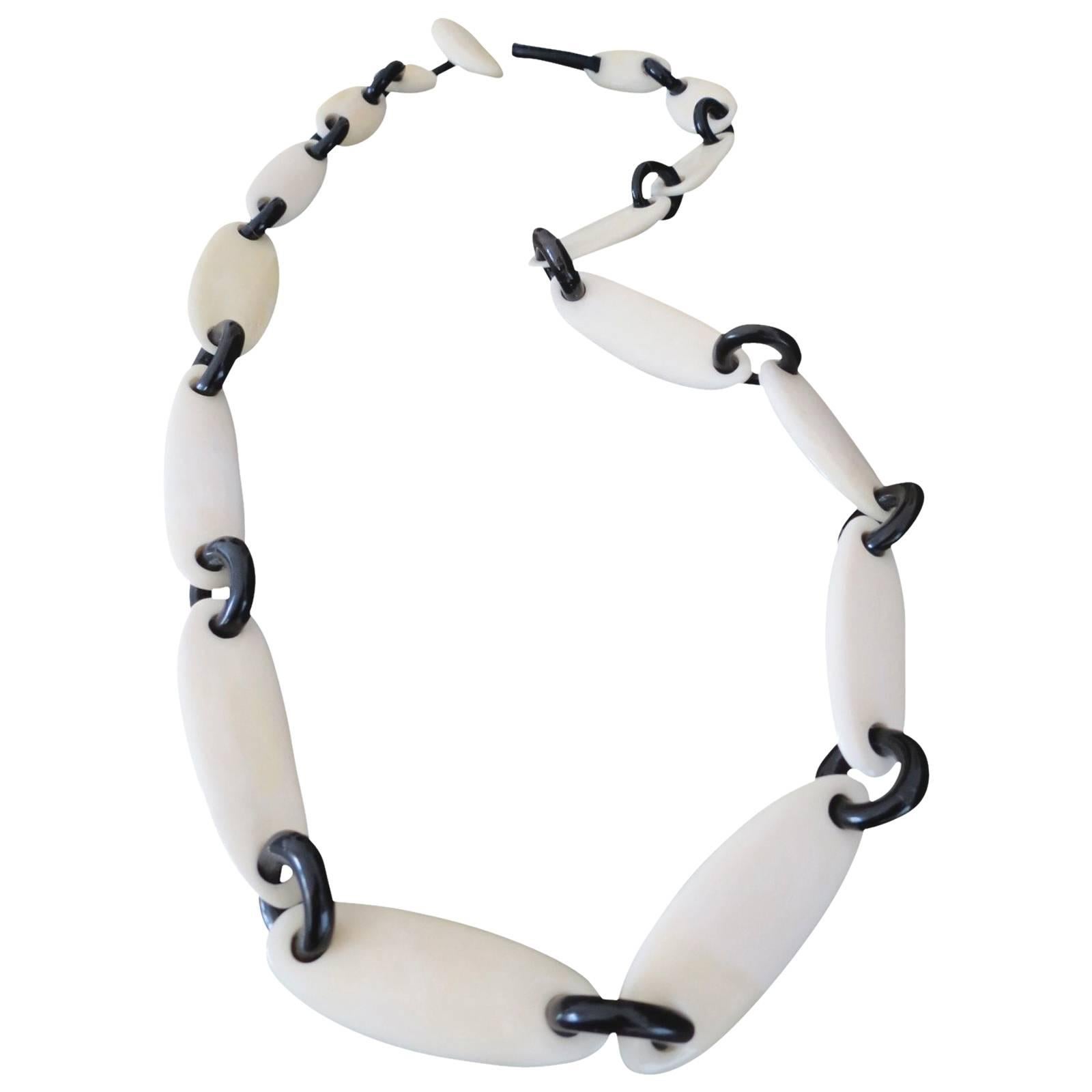 Vintage Danish Monies Gerda Lynggaard Horn Necklace Signed For Sale at ...